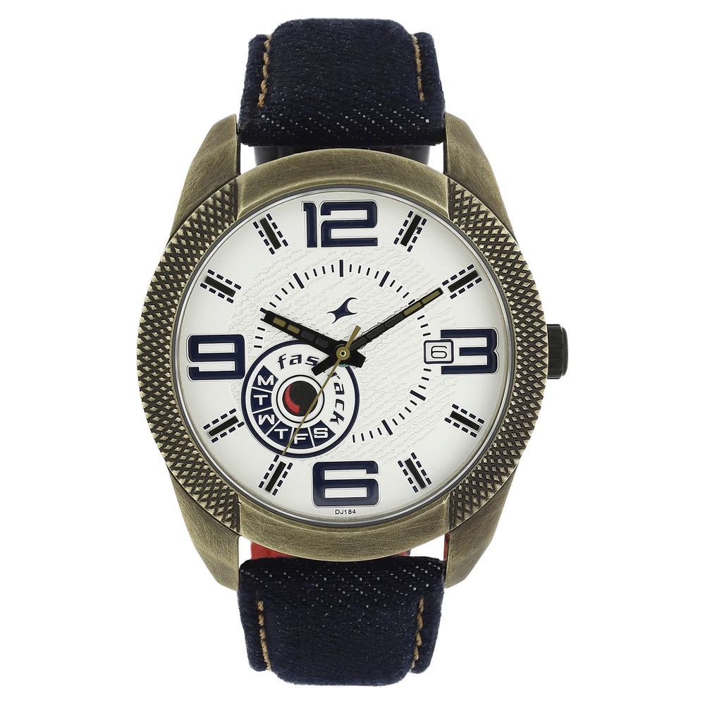 Buy Online Fastrack Denim Quartz Analog White Dial Denim Strap Watch ...