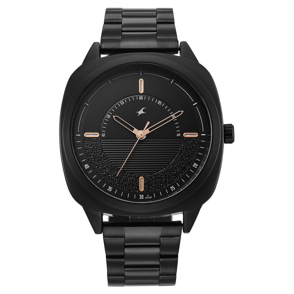 Buy Online Fastrack Stunners Quartz Analog Black Dial Black Stainless ...