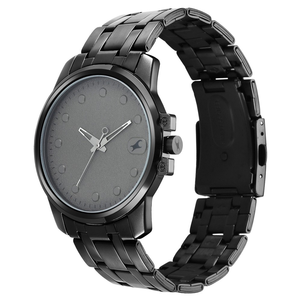 Buy Online Fastrack Pulse Quartz Analog Anthracite Dial With Black ...