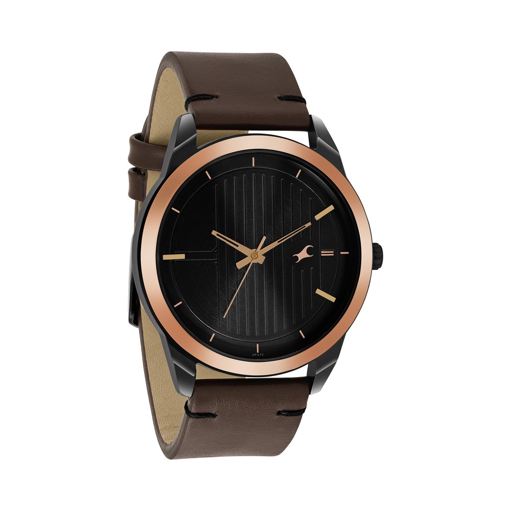 Buy Online Fastrack Stunners Quartz Analog Black dial Leather Strap ...