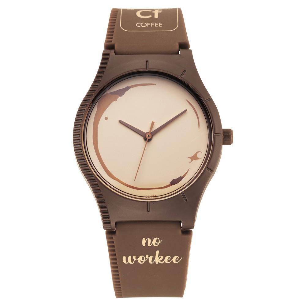 Buy Online Fastrack Tees Quartz Analog Brown Dial Silicone Strap Watch ...