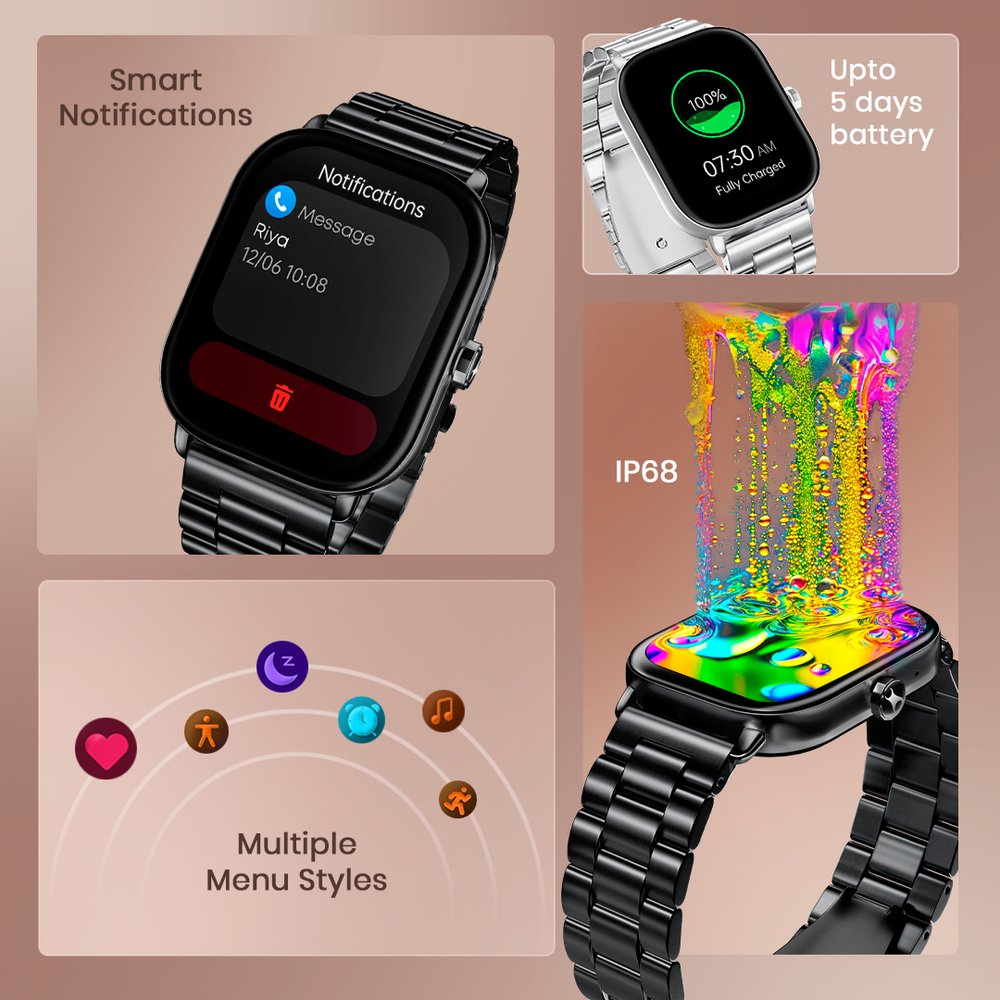 Buy Online Fastrack Radiant FX2 Luxury Metal Smartwatch with largest 5. ...