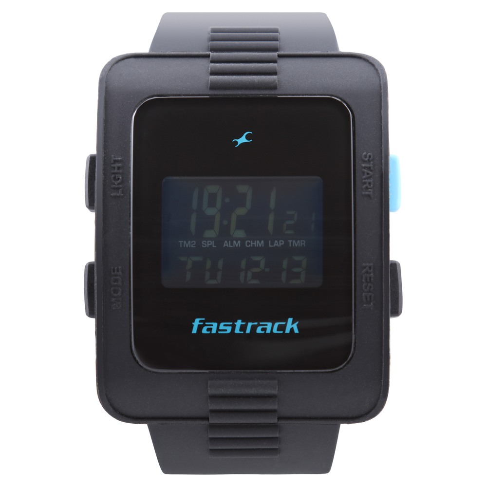Buy Online Fastrack Digital Black Dial Plastic Strap Watch for Guys ...