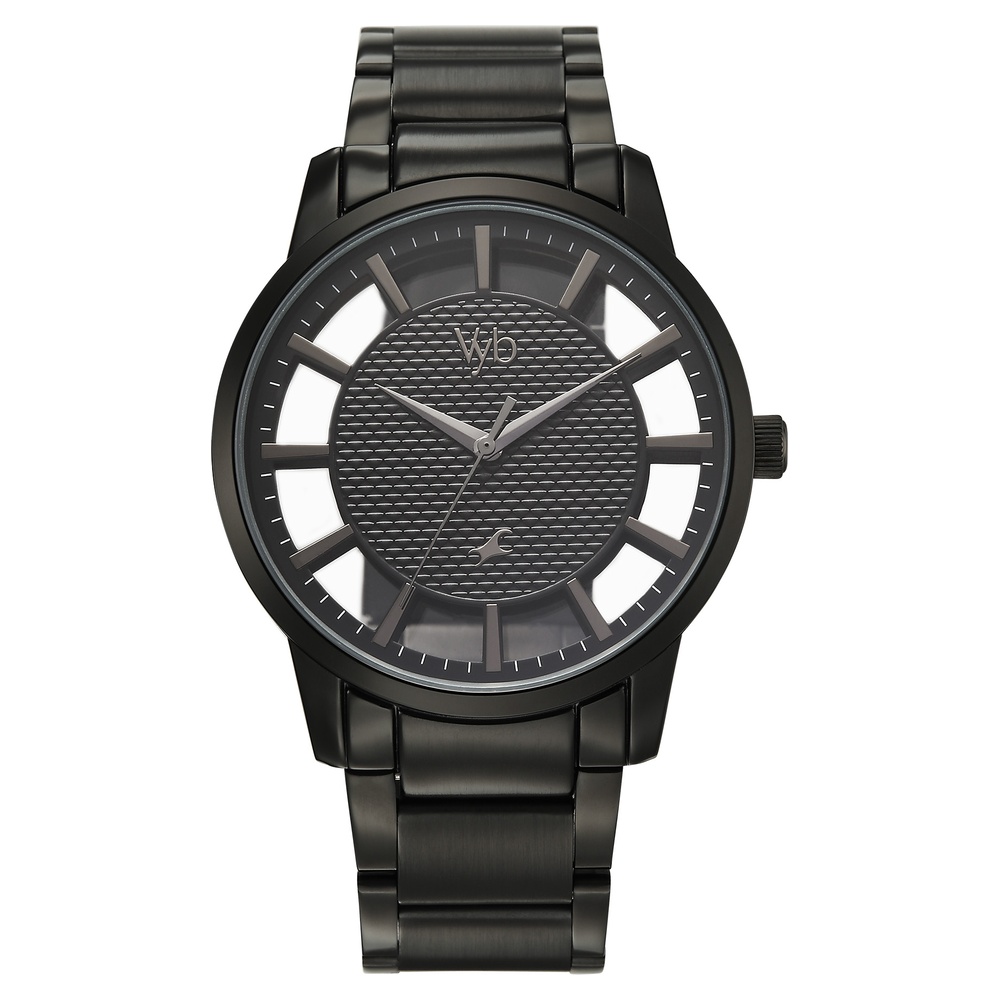 Buy Online Vyb Horizon By Fastrack Quartz Analog Black Dial Grey ...
