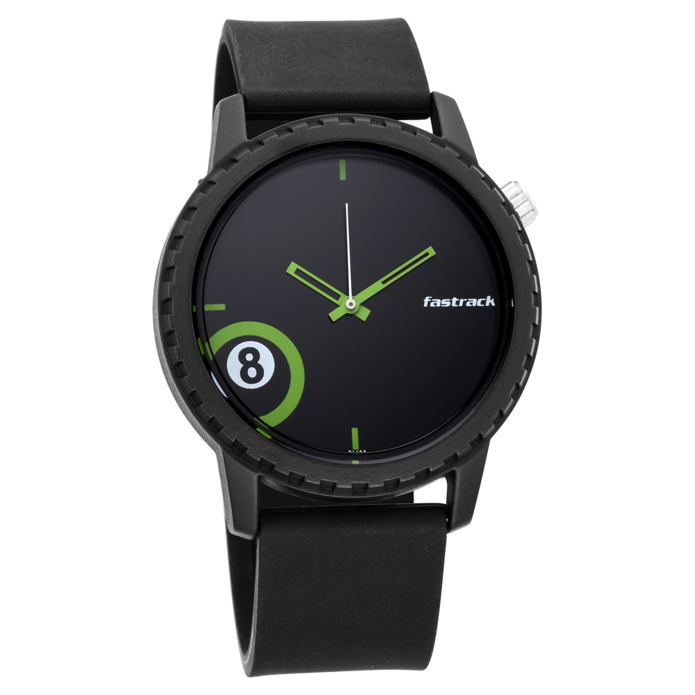 Buy Online Fastrack Quartz Analog Black Dial Silicone Strap Watch for ...