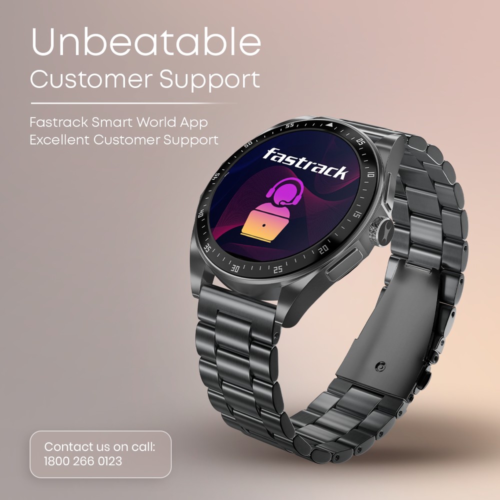 Buy Online Fastrack Radiant FX1 Luxury Metal Smartwatch with 3.6 cm AMOLED Display, SingleSync ...