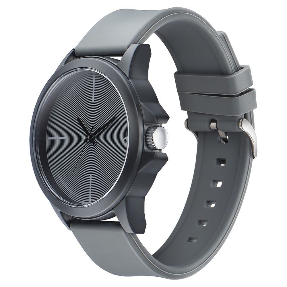 Buy Online Fastrack Tees Quartz Analog Grey Dial Silicone Strap Unisex ...