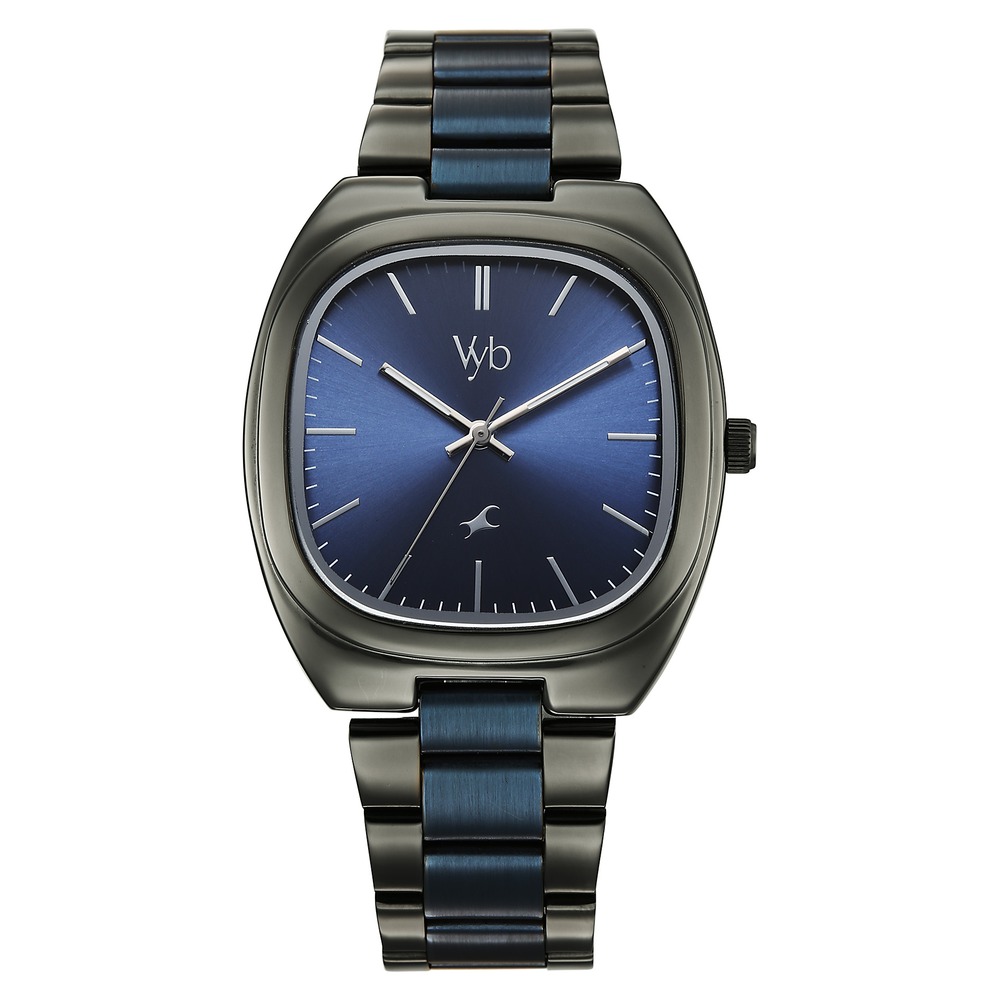 Buy Online Fastrack Vyb Aviator Quartz Analog Blue Dial Metal Strap ...