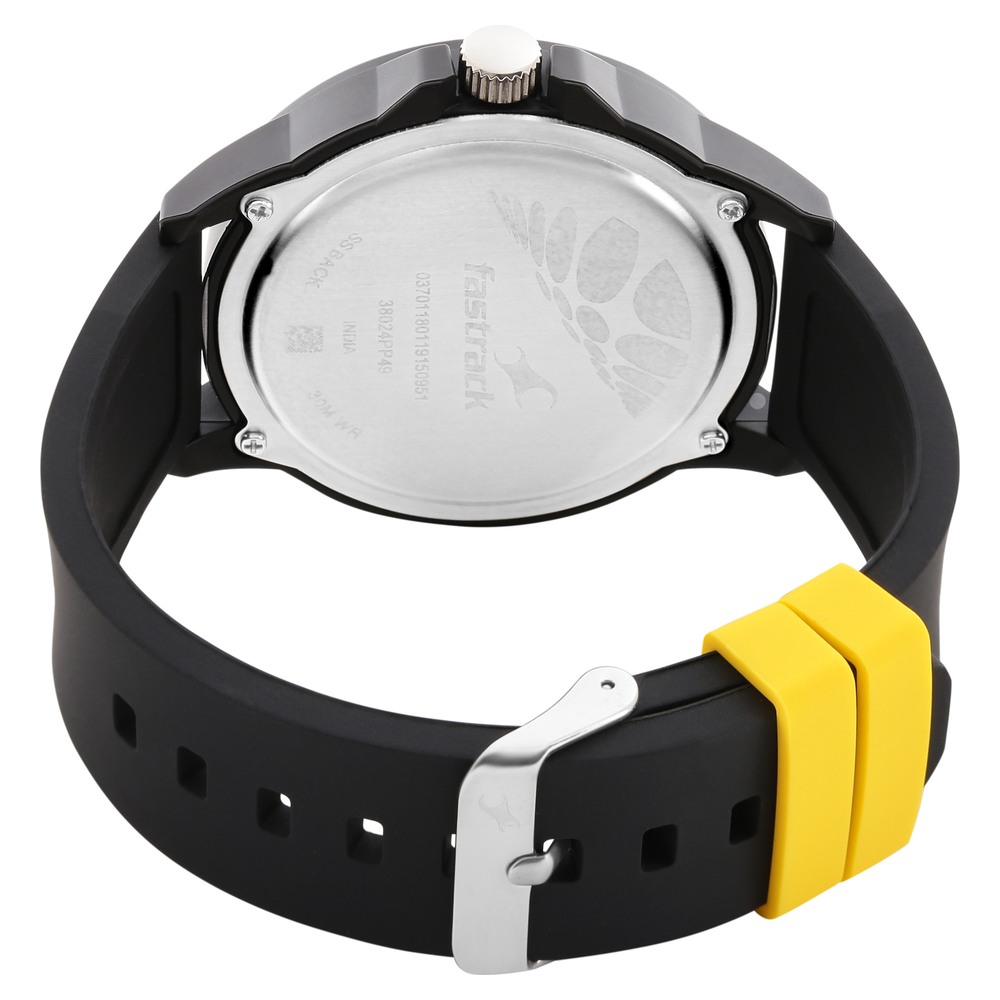 Buy Online Fastrack Quartz Analog Black Dial Silicone Strap Watch for ...