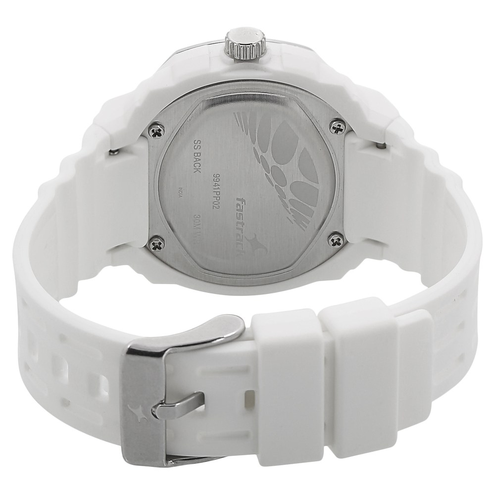 Buy Online Fastrack Speed Racer Quartz Analog Silver Dial Plastic Strap ...