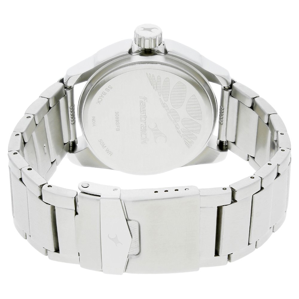 Buy Online Fastrack Quartz Analog Blue Dial Stainless Steel Strap Watch ...