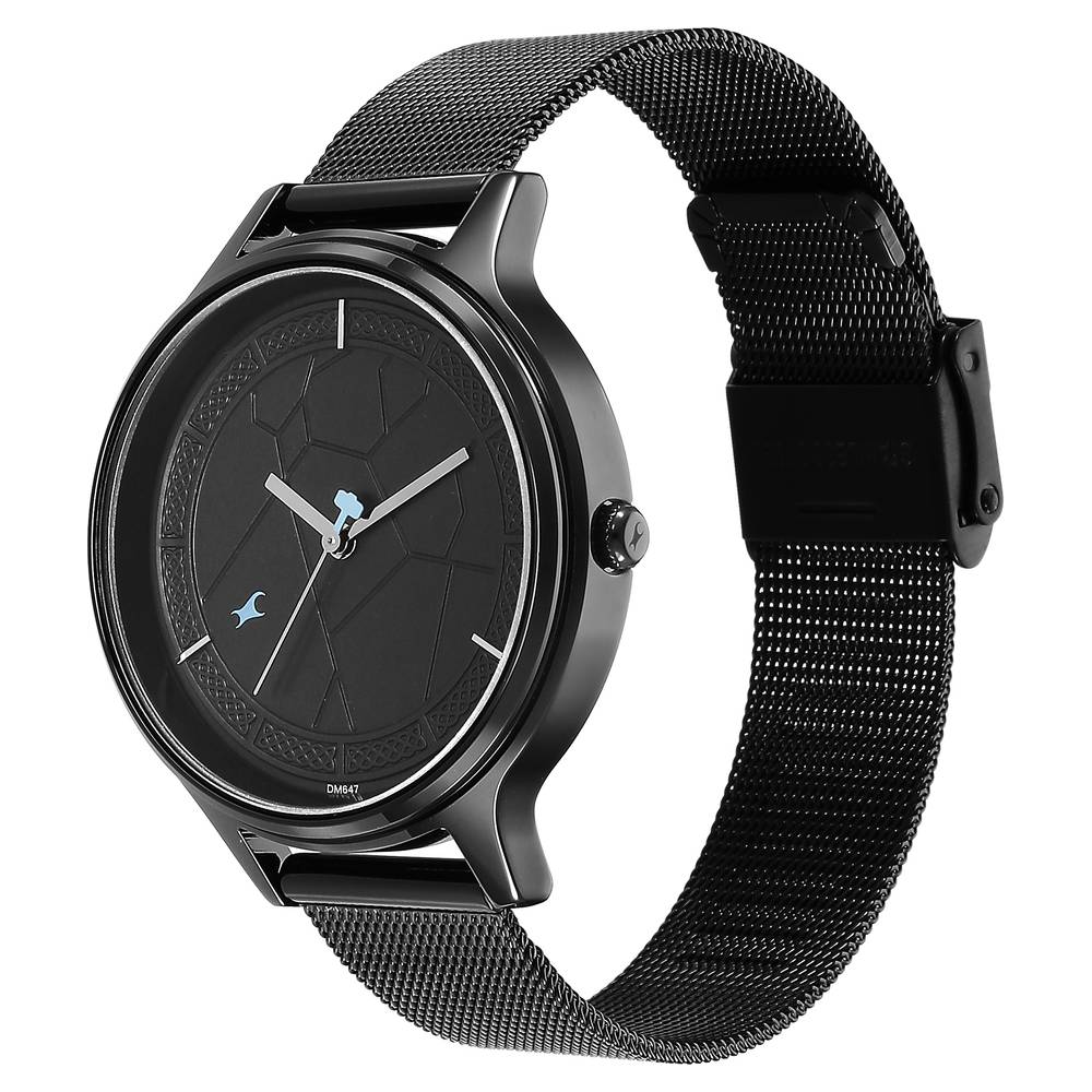 Buy Online Fastrack Thor Quartz Analog Black Dial Stainless Steel Strap ...