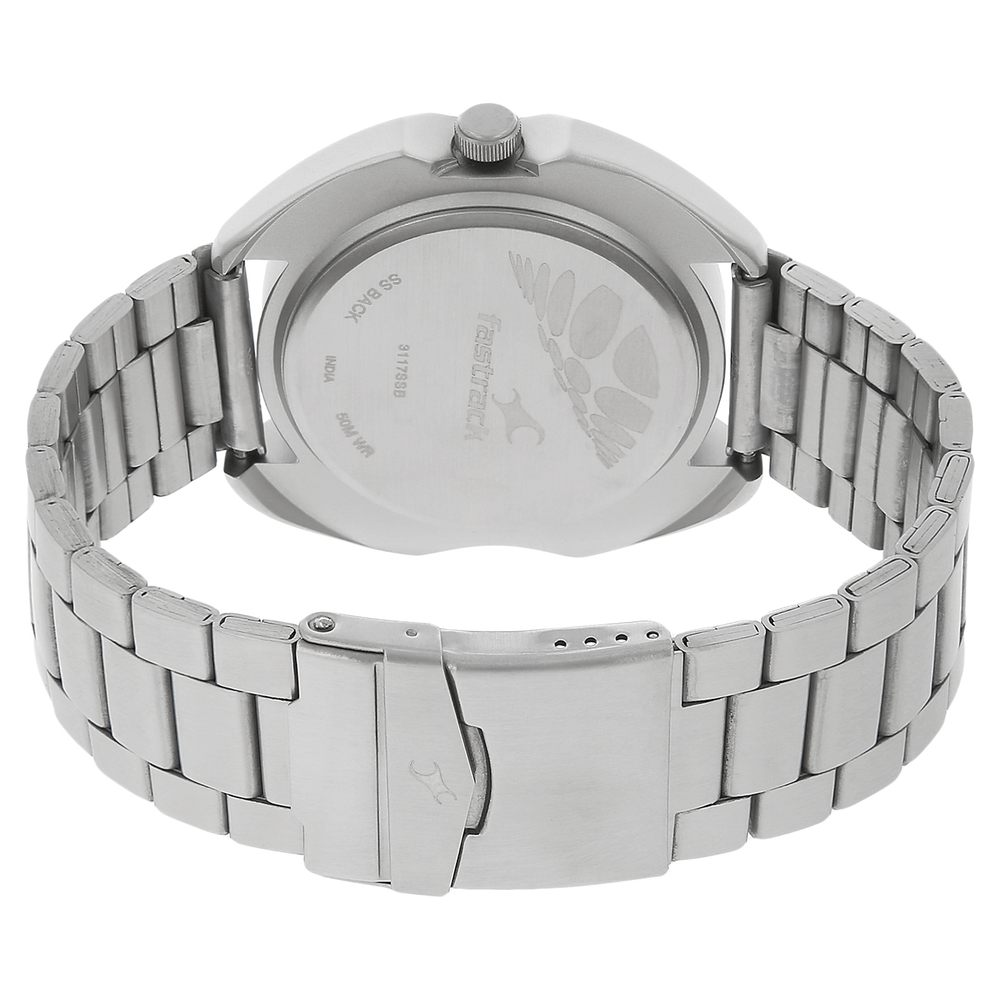 Buy Online Fastrack Quartz Analog Blue Dial Stainless Steel Strap Watch ...