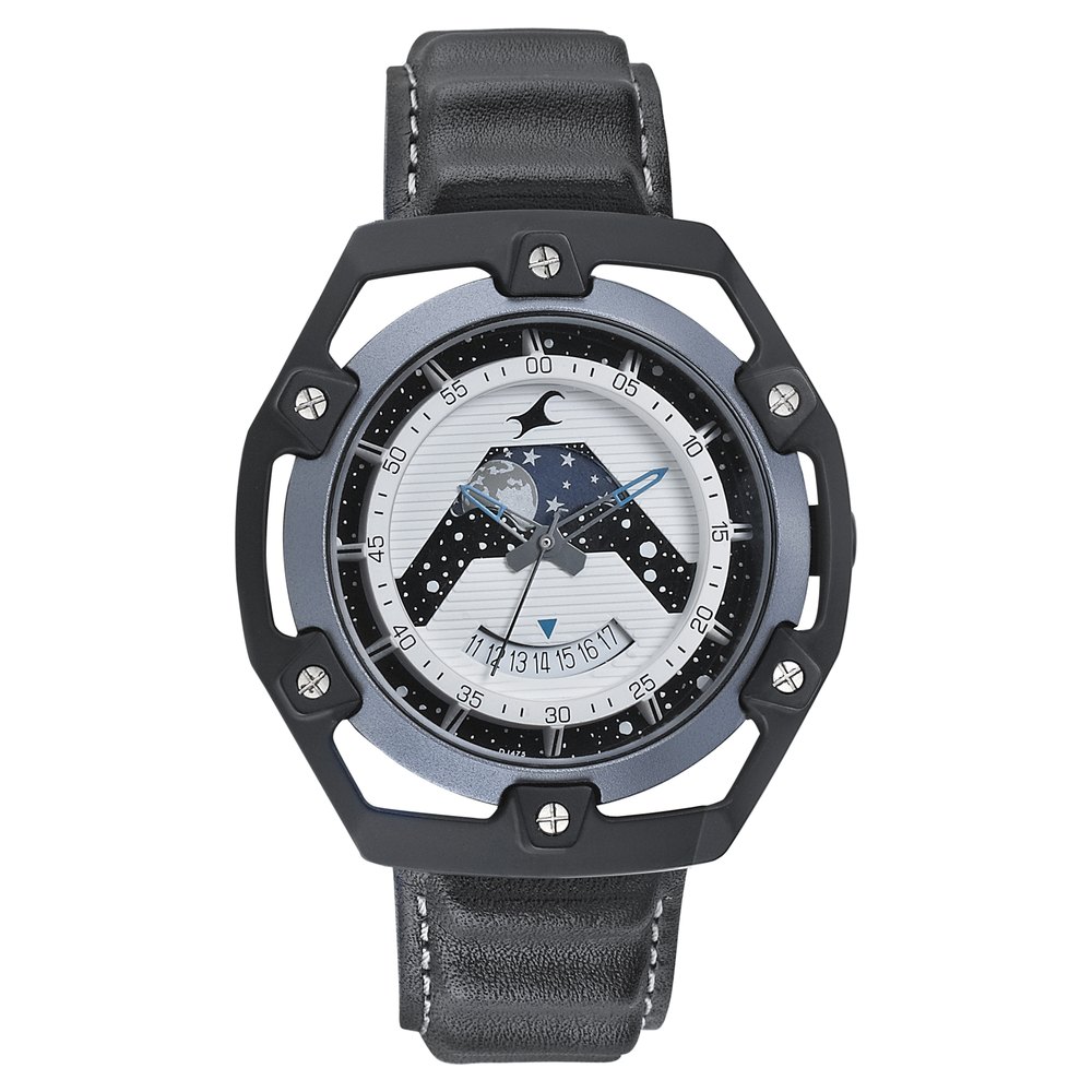 Buy Online Fastrack Space Rover Quartz Analog Moonphase White Dial ...