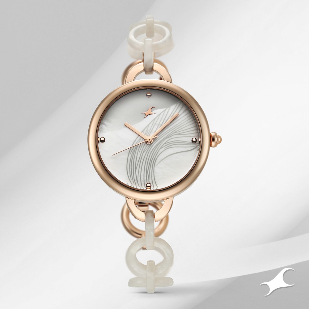 Buy Online Fastrack Younique Quartz Analog Mother Of Pearl Dial Acetate ...