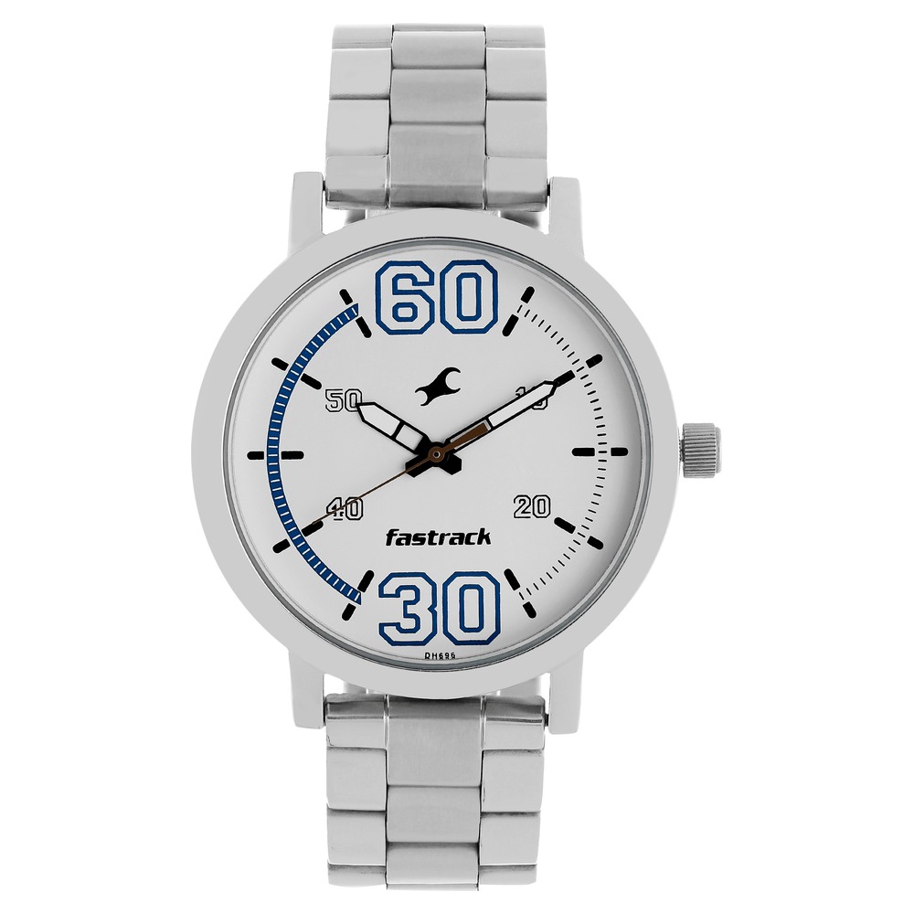 Buy Online Fastrack Fundamentals Quartz Analog White Dial Stainless ...