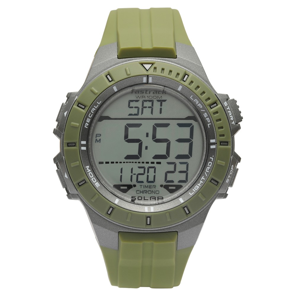 Buy Online Fastrack Streetwear Digital Dial PU Strap Watch for Guys ...
