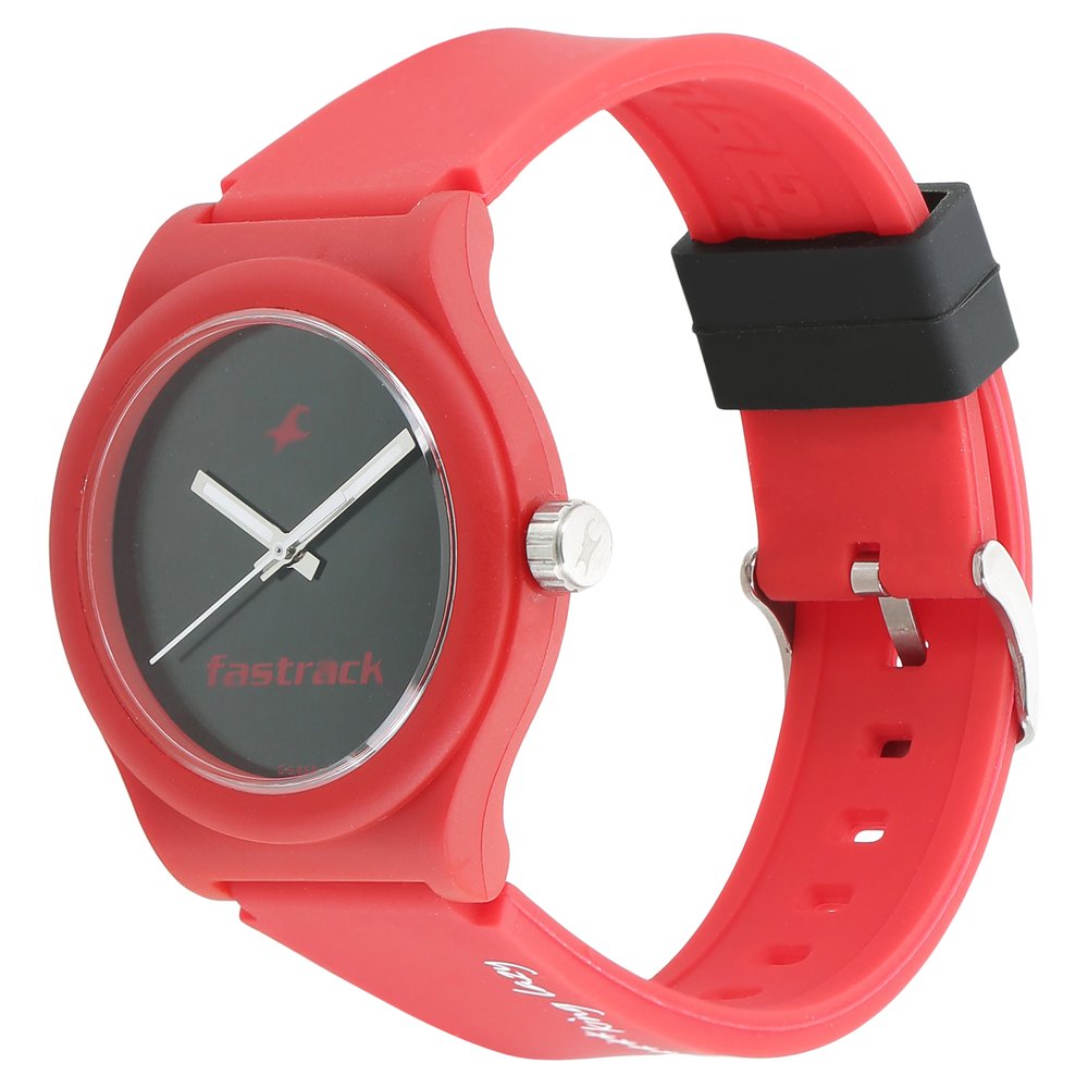 Buy Online Fastrack Quartz Analog Grey Dial Silicone Strap Watch for ...