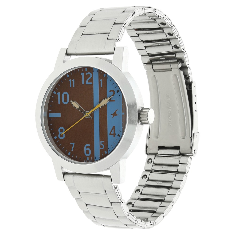Buy Online Fastrack Bare Basics Quartz Analog Bicolour Dial Stainless ...