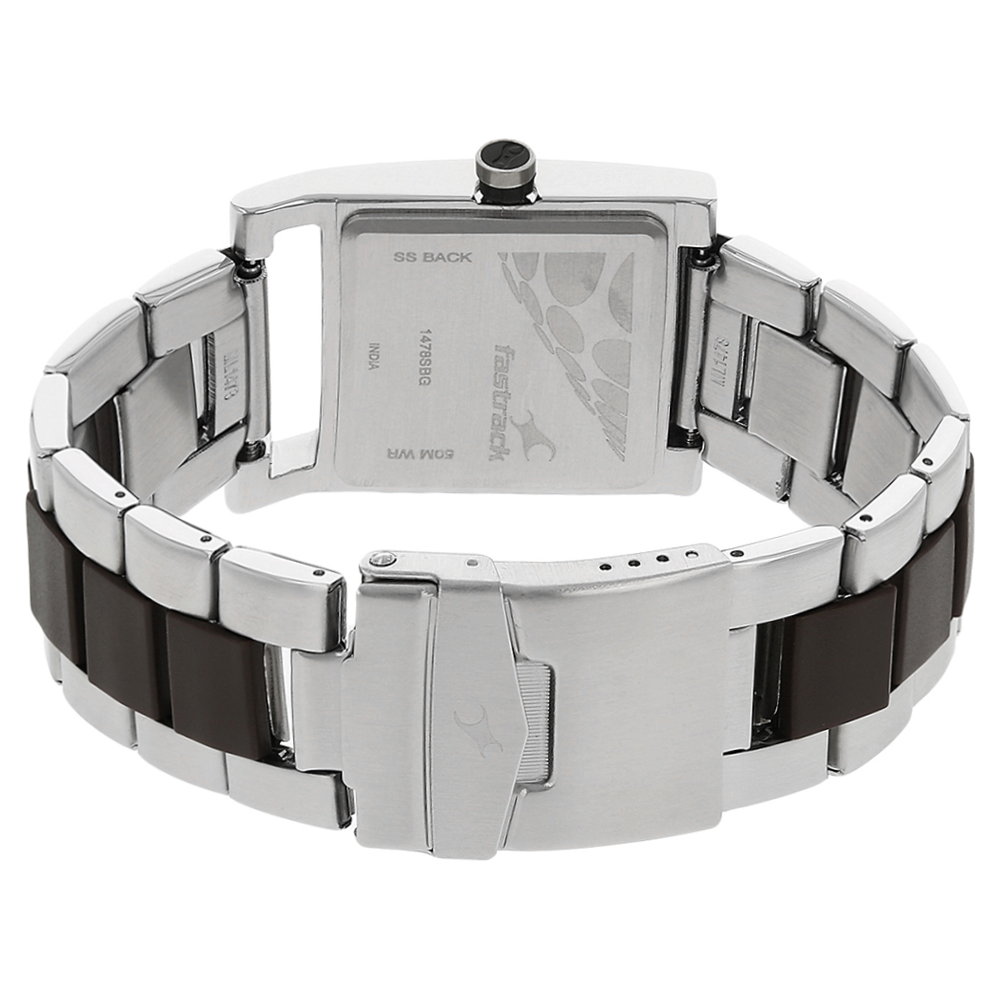 Buy Online Fastrack Quartz Analog Brown Dial Stainless Steel Strap ...