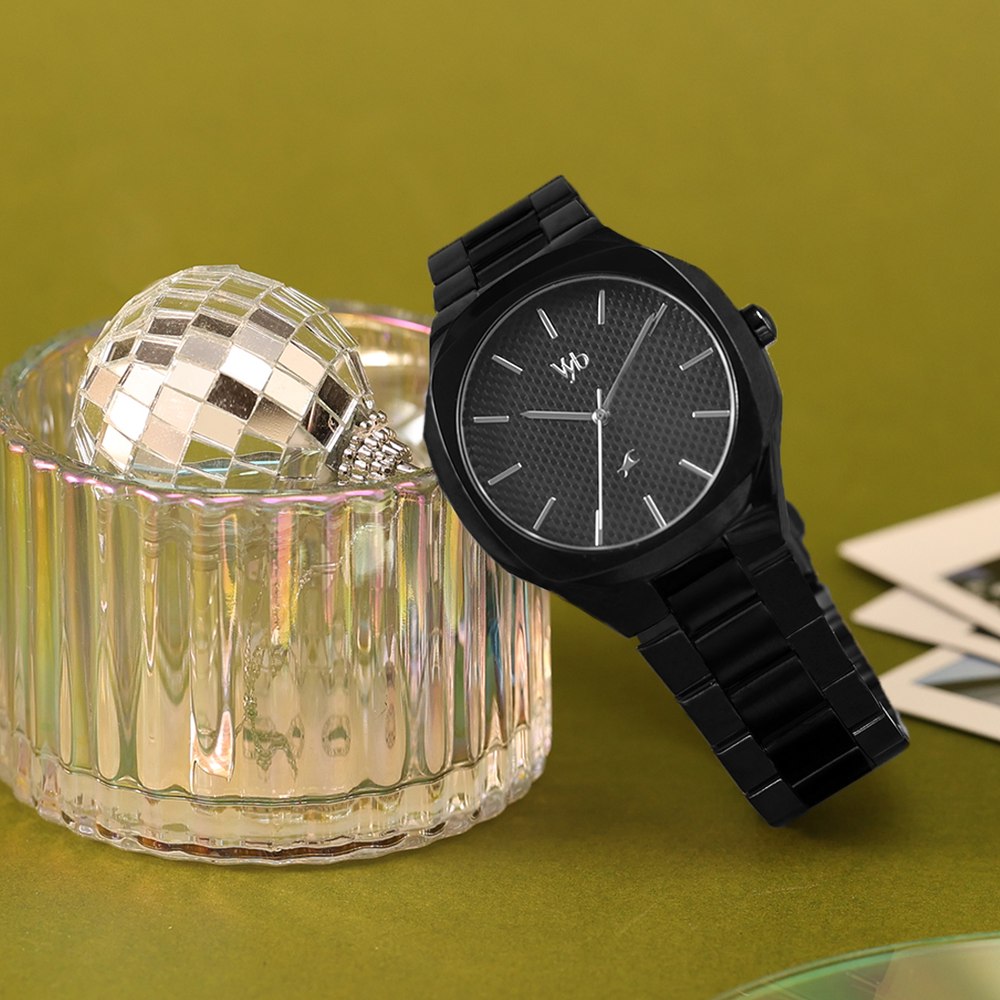 Buy Online Vyb Challenger By Fastrack Quartz Analog Black Dial Black ...