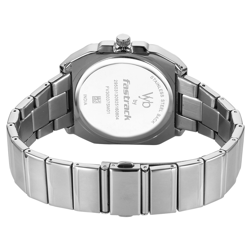 Buy Online Vyb Pioneer By Fastrack Quartz Analog Blue Dial Silver ...