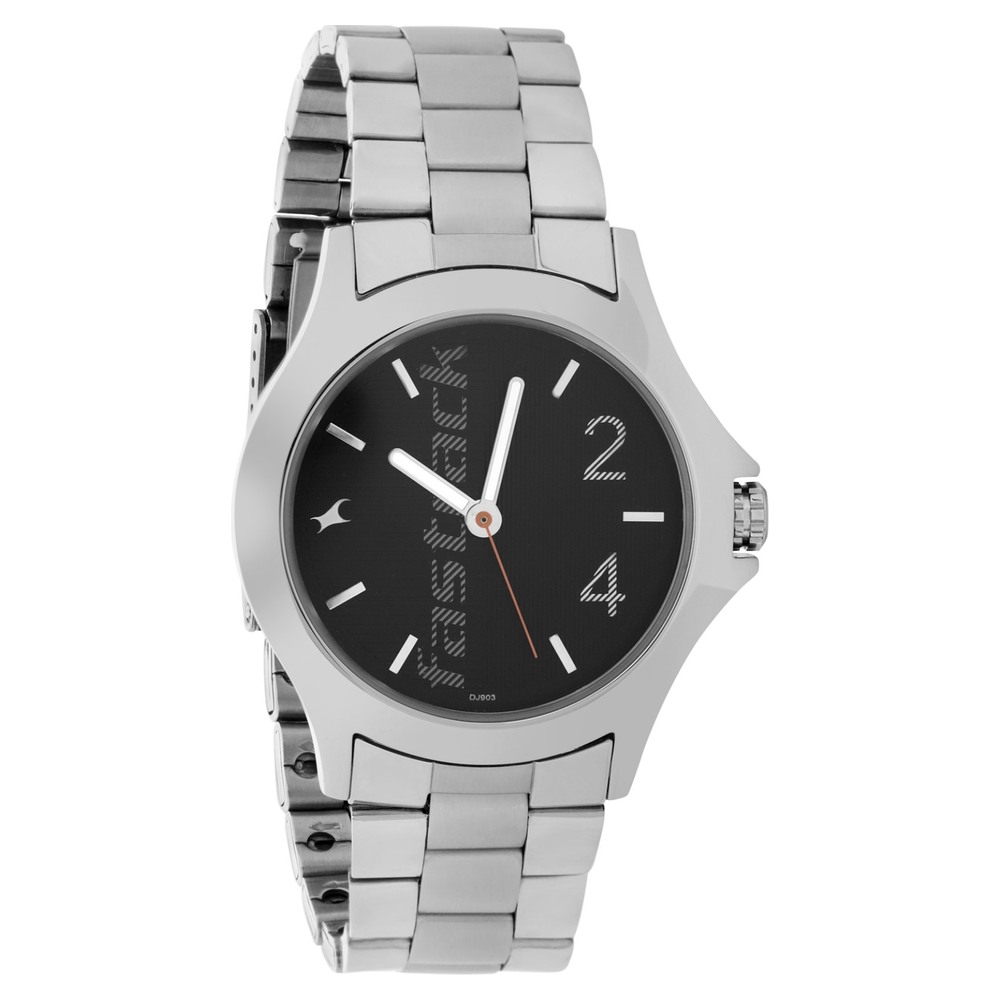 Buy Online Fastrack Quartz Analog Black Dial Stainless Steel Strap ...
