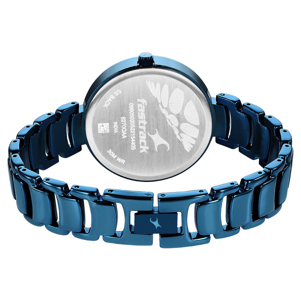 Buy Online Fastrack Style Up Quartz Analog Silver Dial Metal Strap ...