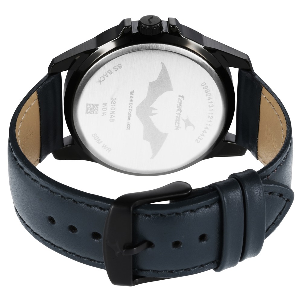 Buy Online Fastrack Batman Quartz Analog Blue Dial Leather Strap Watch ...