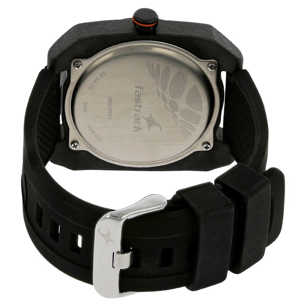 Buy Online Fastrack Light Weight Quartz Analog Black Dial Silicone ...