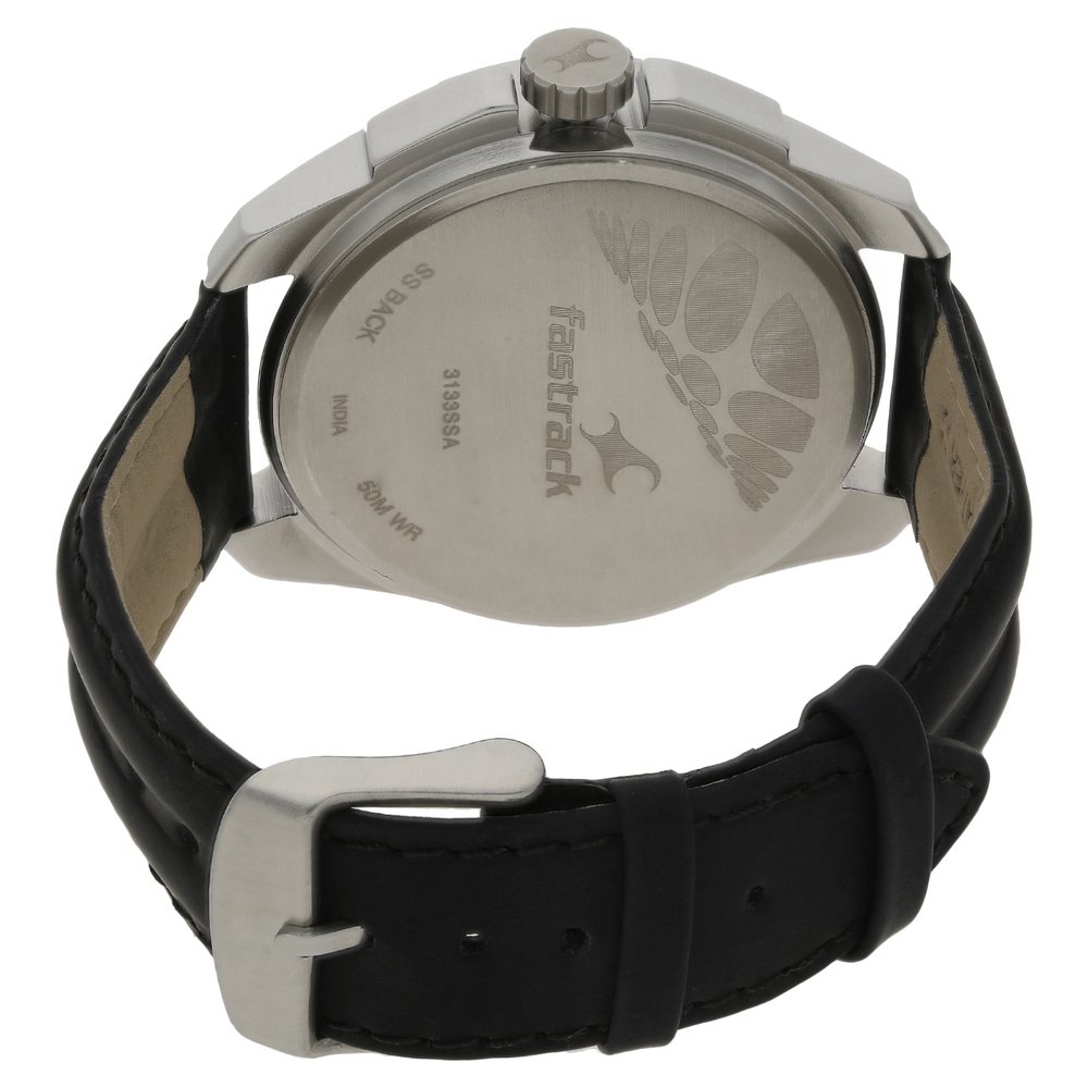 Buy Online Fastrack Quartz Analog Black Dial Metal Strap Watch for Guys ...