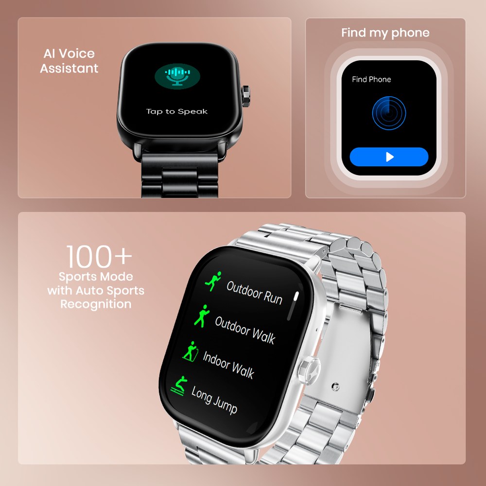 Buy Online Fastrack Radiant FX2 Luxury Metal Smartwatch with largest 5. ...