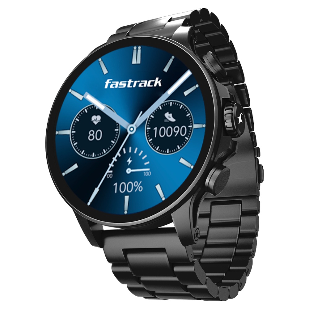 Buy Online Fastrack Marvellous FX2 Unisex Smart Watch With Grey Metal Strap - 38148qm01 | Fastrack