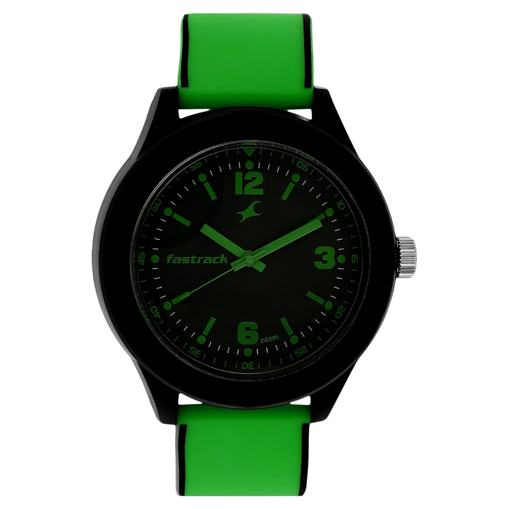 Buy Online Fastrack Tees Quartz Analog Black Dial Polyurethane Strap ...