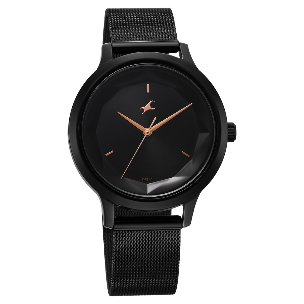 Buy Online Fastrack Fleek Quartz Analog Black Dial Stainless Steel ...