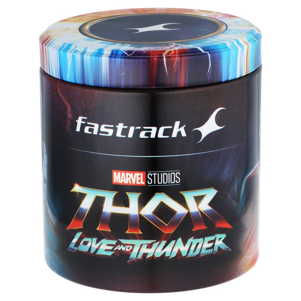 Buy Online Fastrack Thor Quartz Analog with Date Black Dial Metal Strap ...