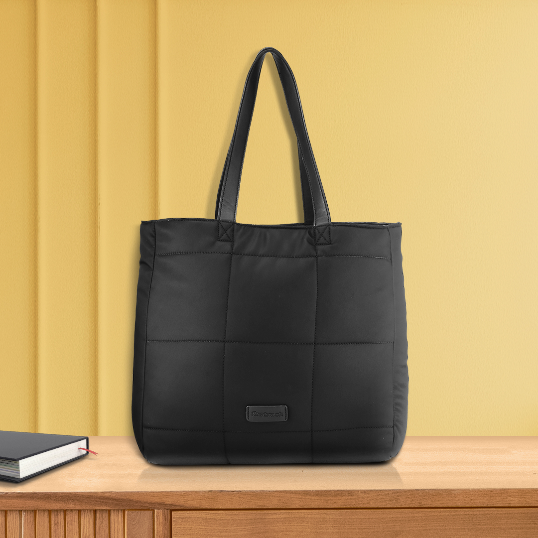 Buy Online BLACK QUILTED TOTE BAG - f234tolan15bk1 | Fastrack