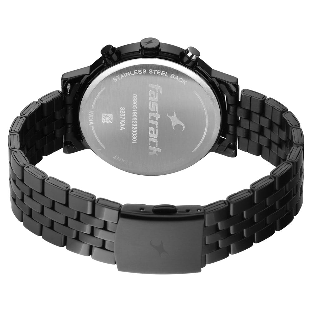 Buy Online Fastrack Tick Tock Quartz Analog Blue dial Metal Strap Watch ...