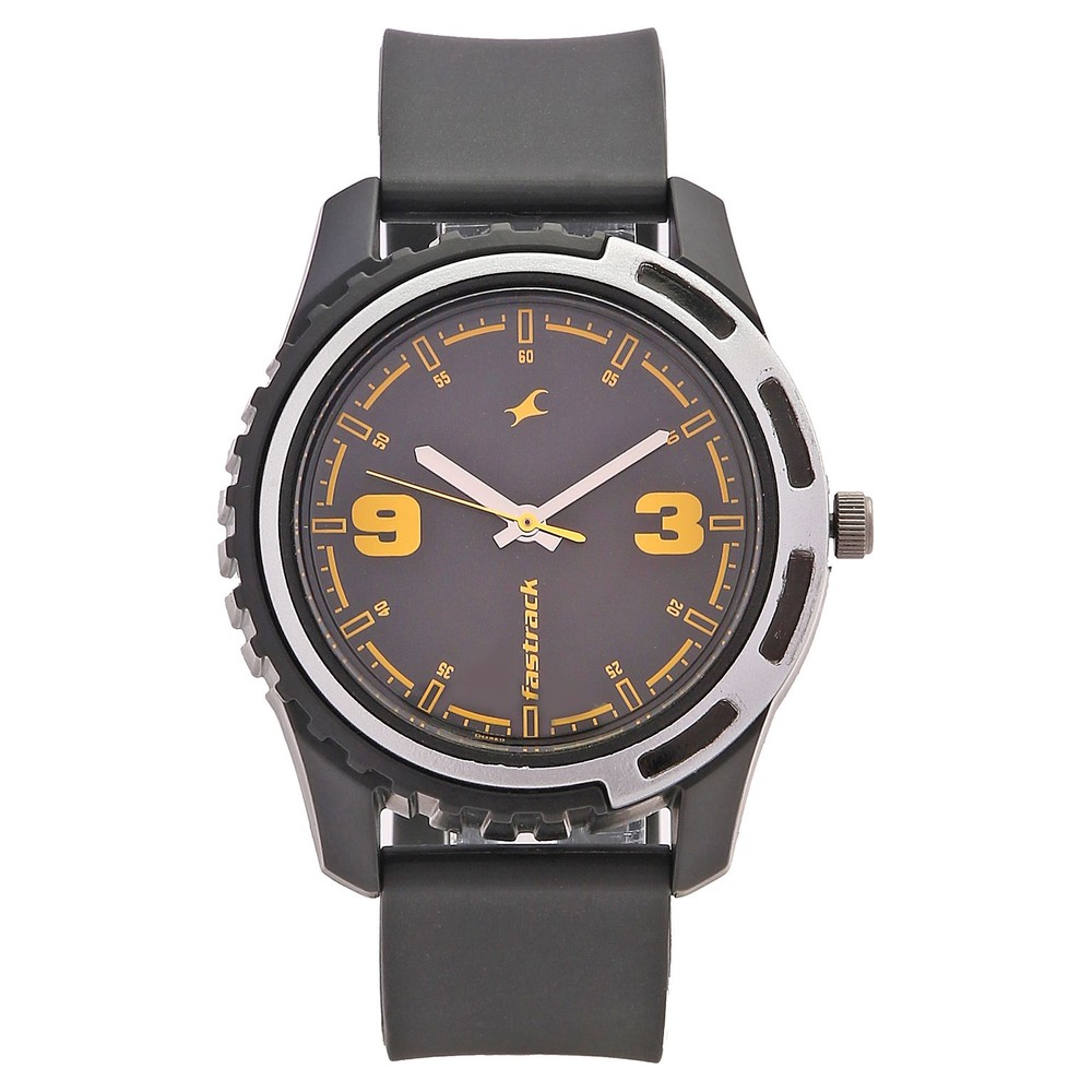 Buy Online Fastrack Quartz Analog Black Dial Plastic Strap Watch for ...