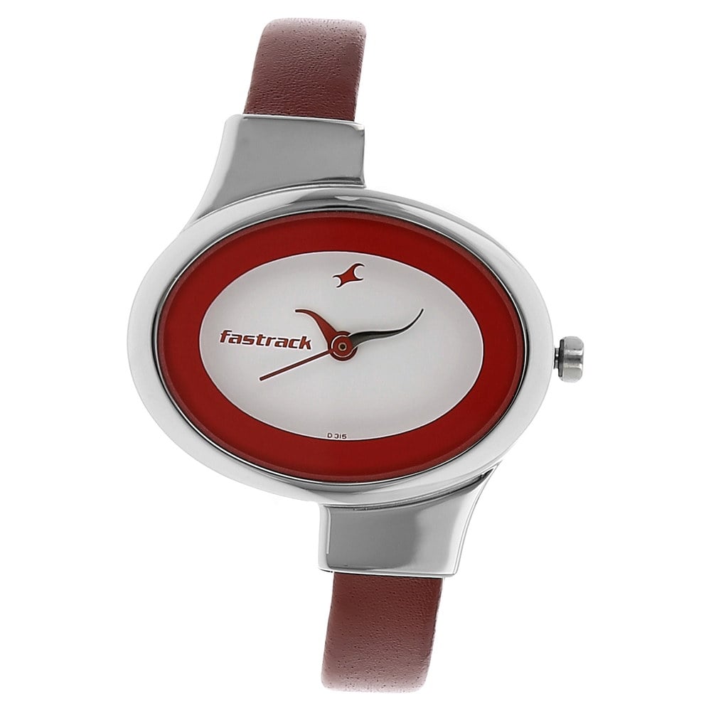 Buy Online Fastrack Economy Quartz Analog White Dial Leather Strap ...