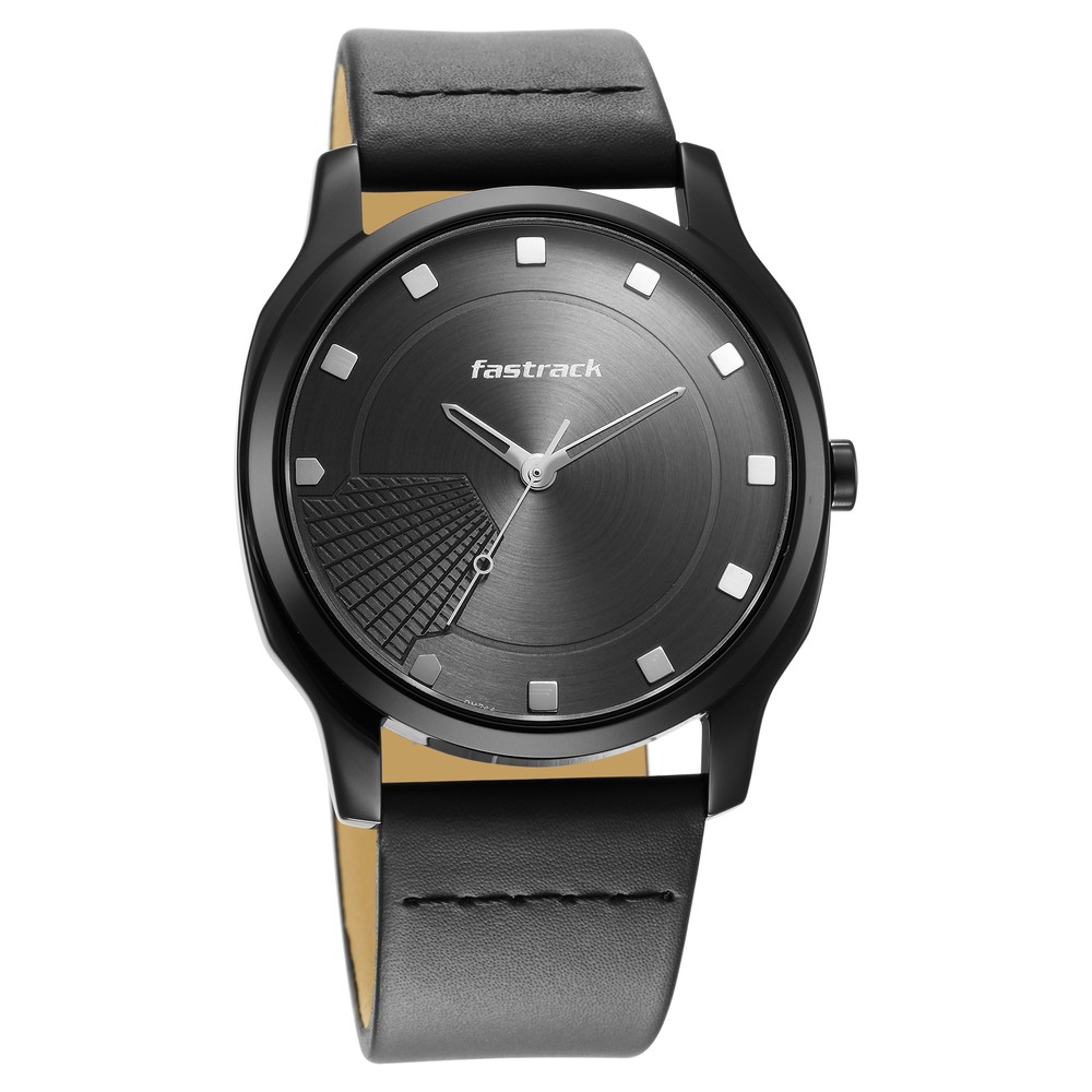 Buy Online Fastrack Stunners Quartz Analog Anthracite Dial Leather ...