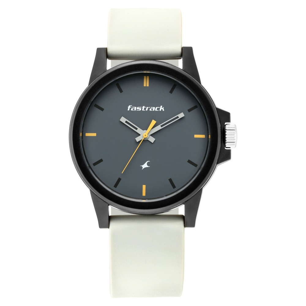 Buy Online Fastrack Fastfit Quartz Analog Grey Dial Silicone Strap ...