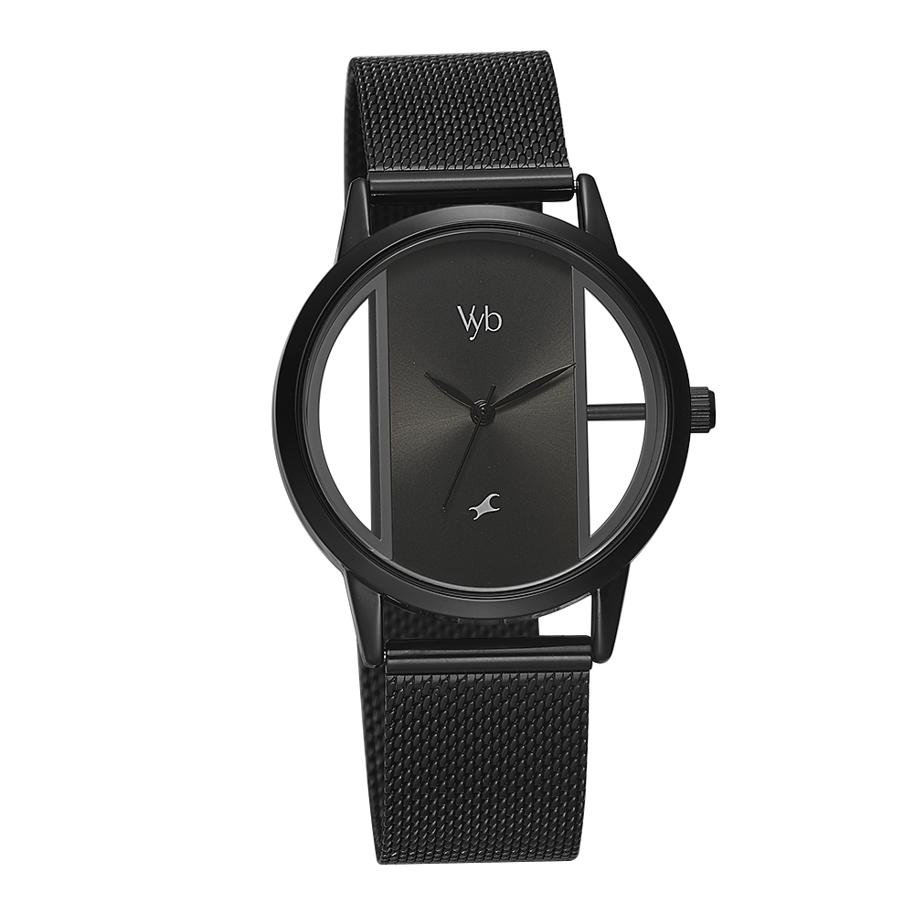 Buy Online Fastrack Vyb Runway Quartz Analog Black Dial Stainless Steel ...
