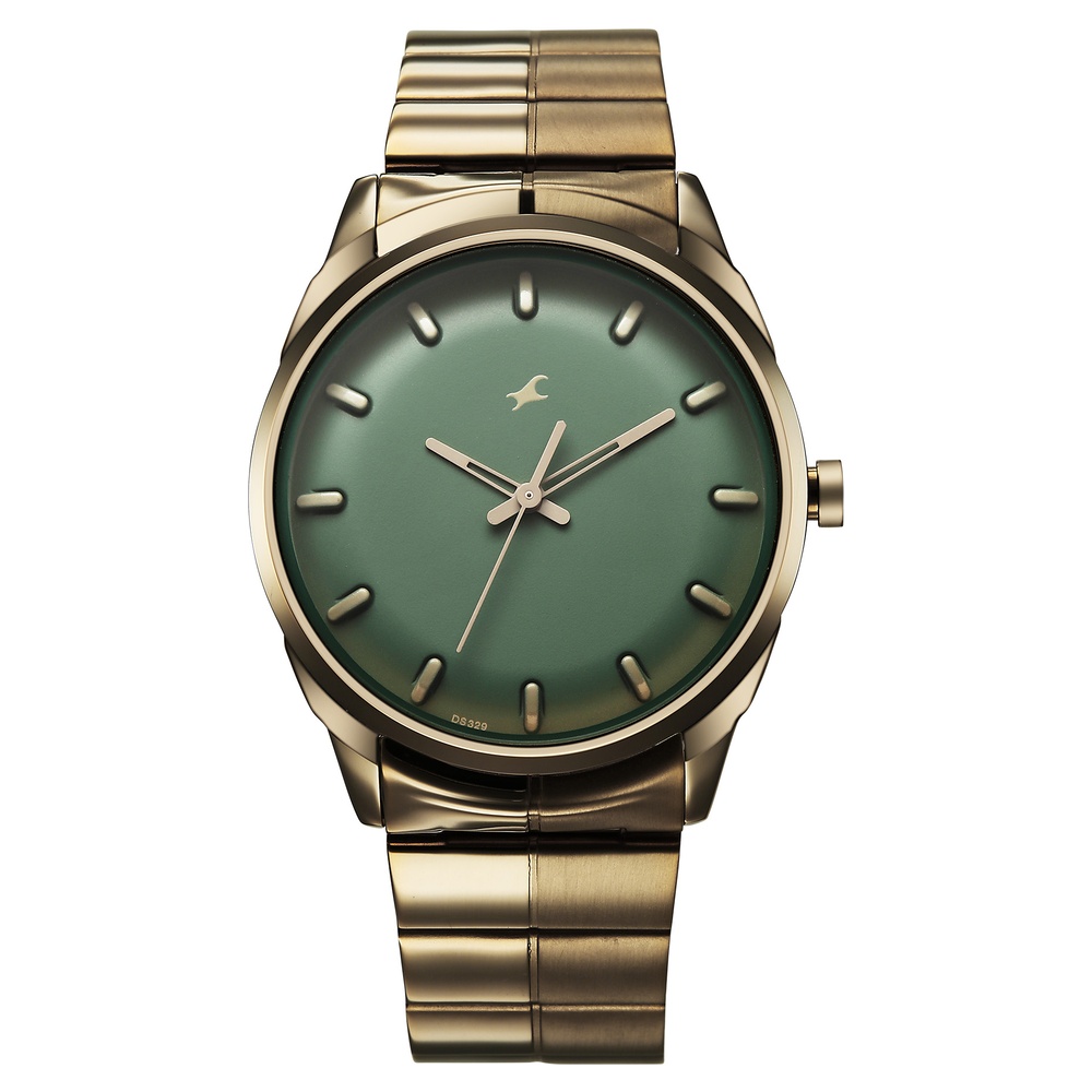 Buy Online Fastrack Chrome K Quartz Analog Green Dial K Chrome ...