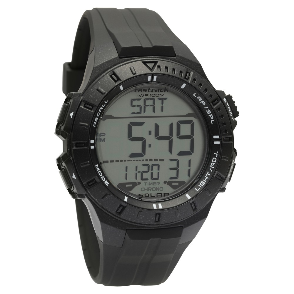 Buy Online Fastrack Streetwear Digital Dial PU Strap Watch for Guys ...