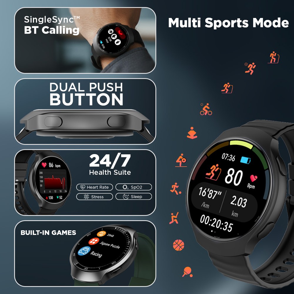Buy Online Fastrack VOX CirQ Smartwatch 3.5CM Ultra Vu Display, AI ...