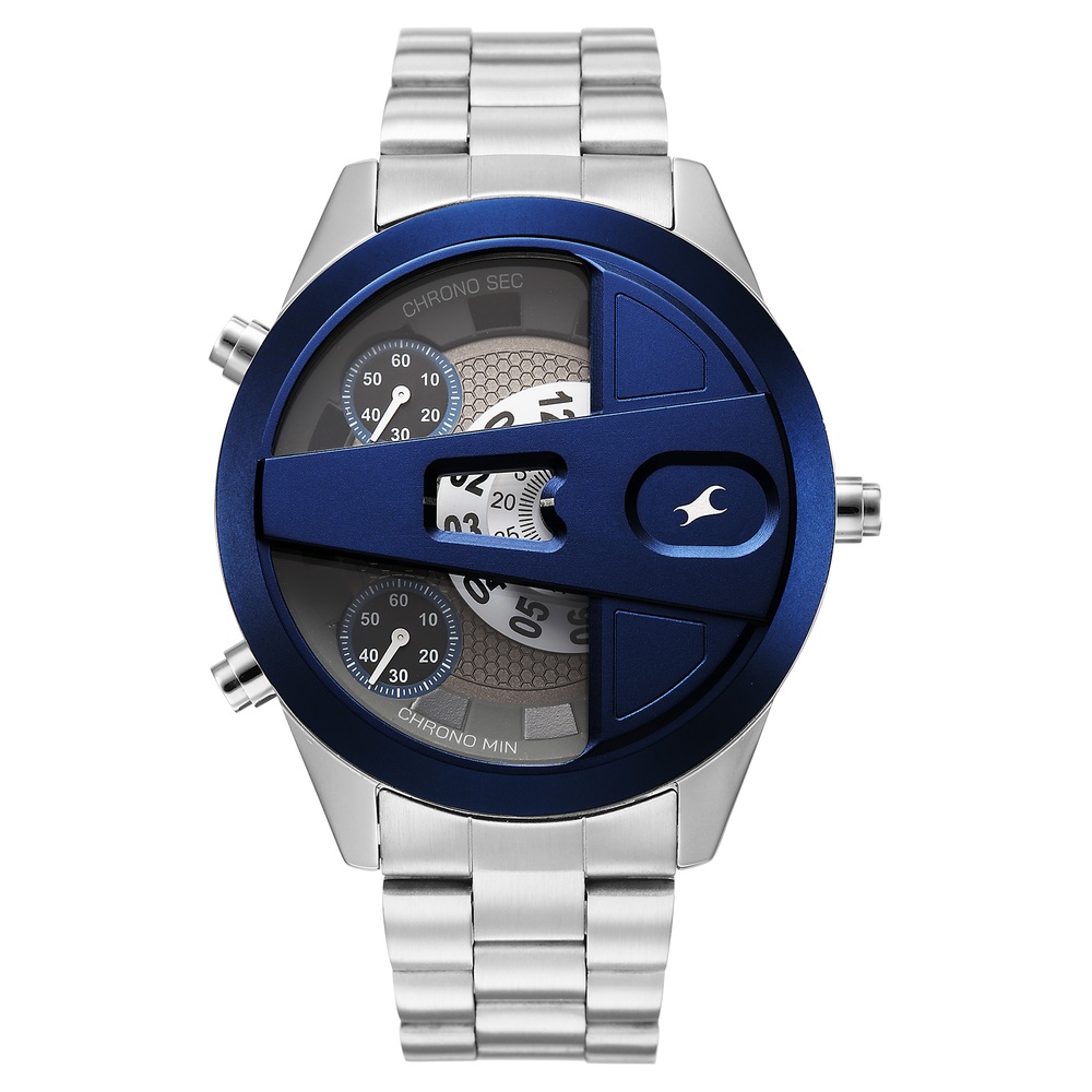 Buy Online Fastrack Overdrive Chronograph Micromotor White Dial Silver ...