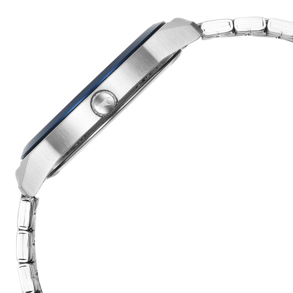 Buy Online Fastrack Stunners Quartz Analog Black Dial Silver Stainless ...