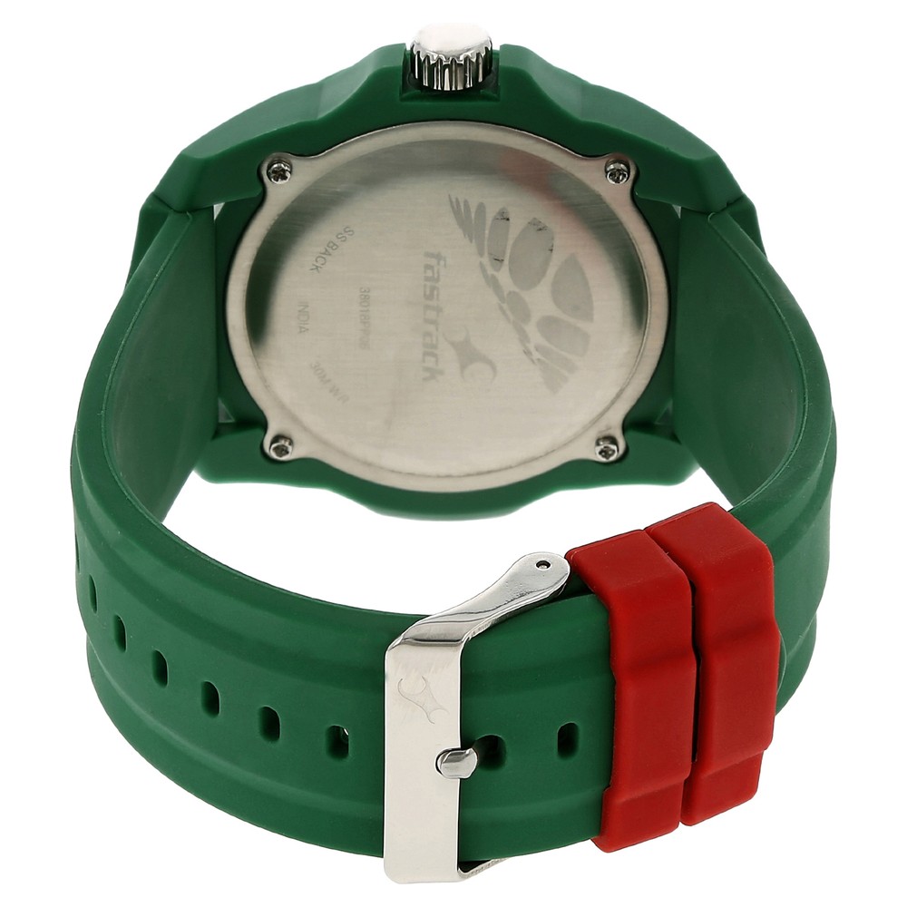 Buy Online Fastrack Quartz Analog Green Dial Plastic Strap Watch for ...