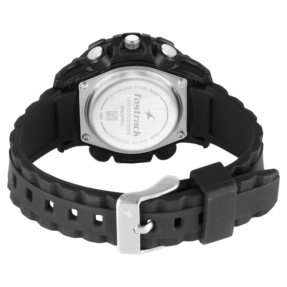 Buy Online Fastrack Street line Quartz Analog Digital Black Dial Silicone Strap Watch for Girls ...
